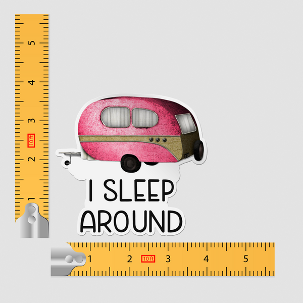 Sticker I Sleep Around Camping Trailer Sticker Picker